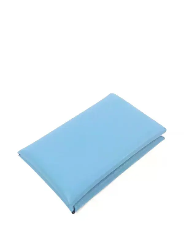Hermès 2018 Calvi Epsom Card Holder - Blue