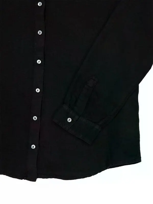 120% Lino Long-sleeve Button-down Linen Shirt