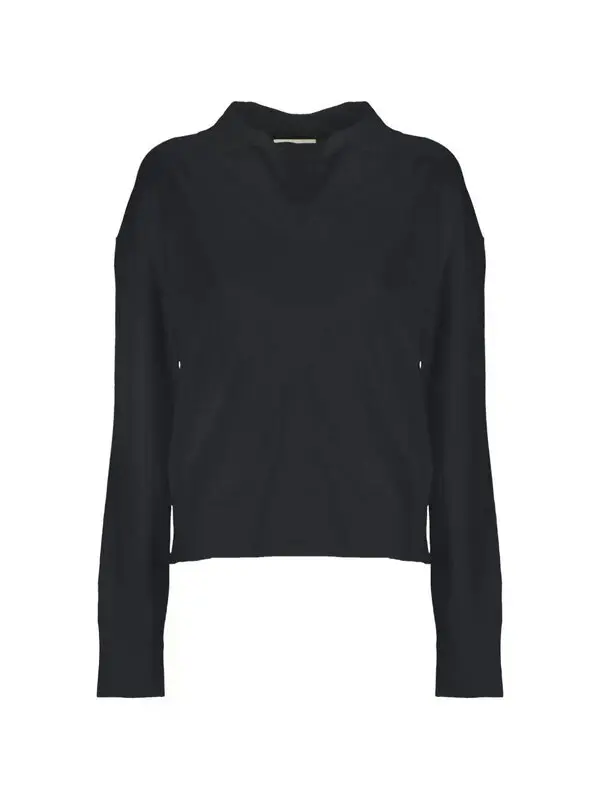 OLIVER LATTUGHI V-neck Long Sleeve T-shirt - Blue