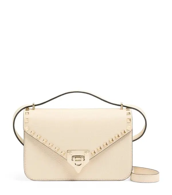 Valentino Garavani Small Rockstud Shoulder Bag - White