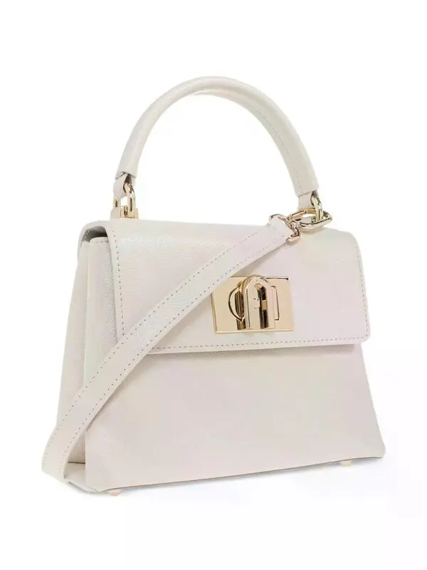 Furla 1927 Leather Tote Bag - White
