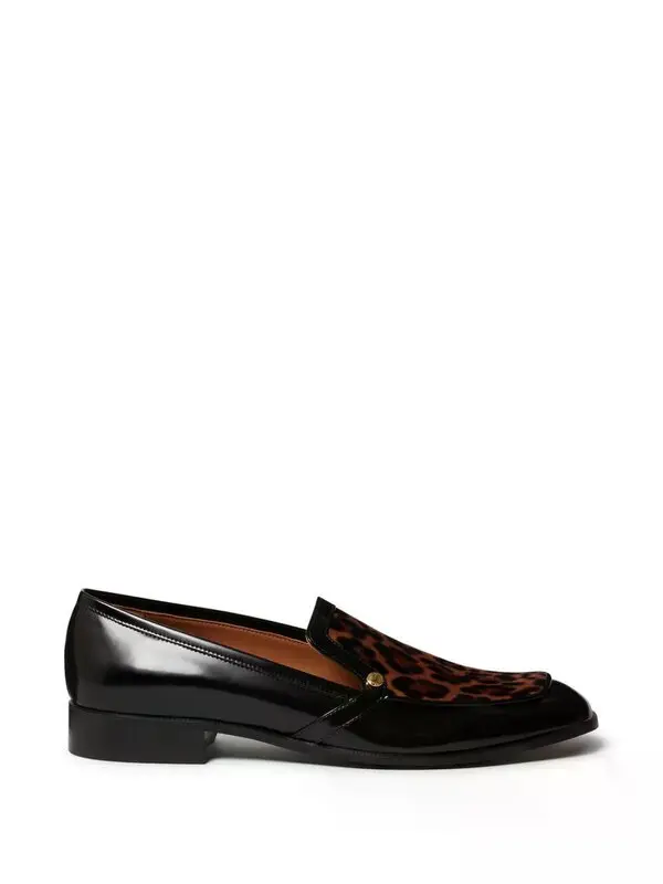 Stella McCartney Leopard-print Loafers - Black