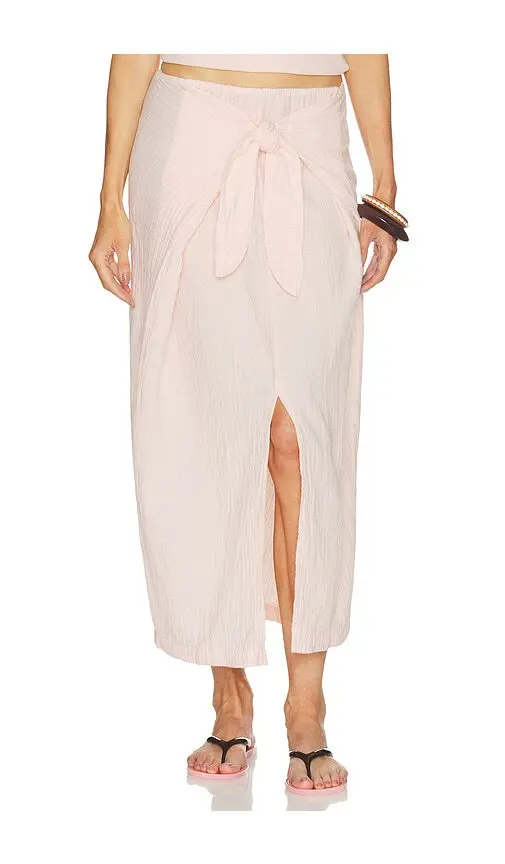 BOBI Faux Sarong Skirt - Pink