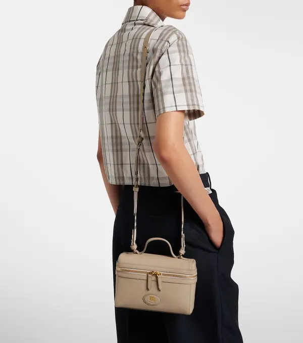 Burberry Bloomsbury Leather Vanity Bag - Beige