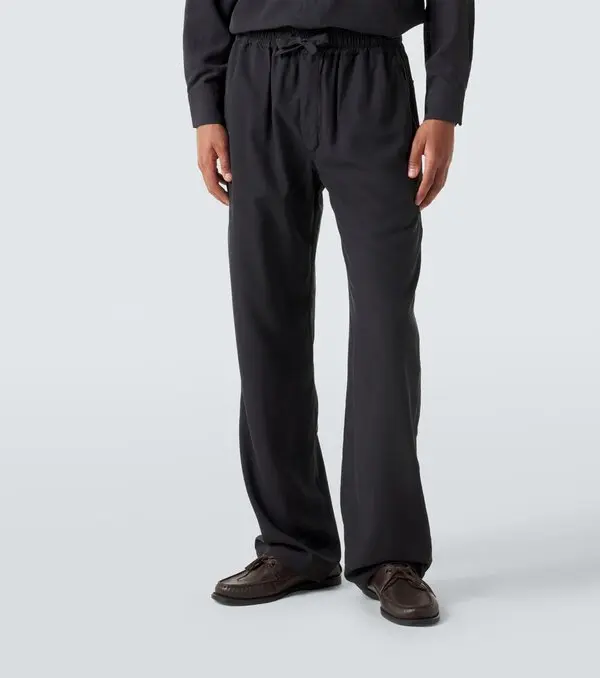 SAMAN AMEL Alio Silk Straight Pants