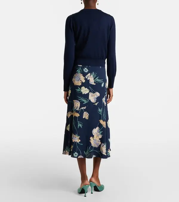 Erdem Floral Midi Skirt