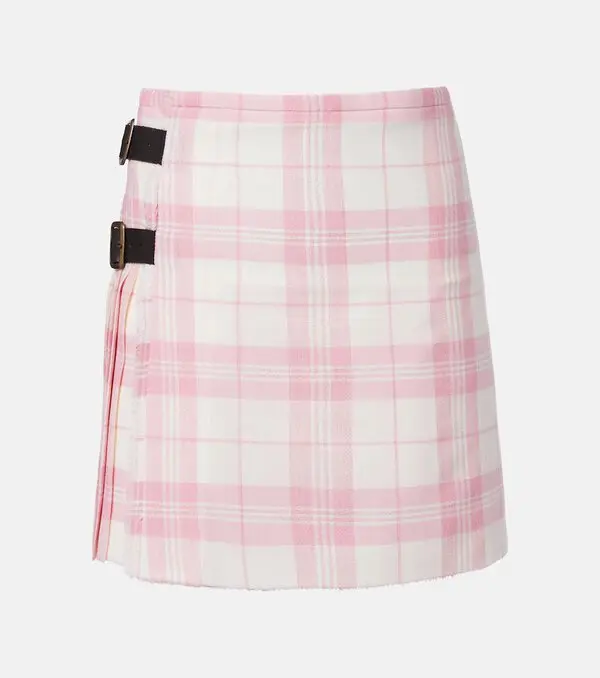 VIVIENNE WESTWOOD Plaid Wool-blend Miniskirt