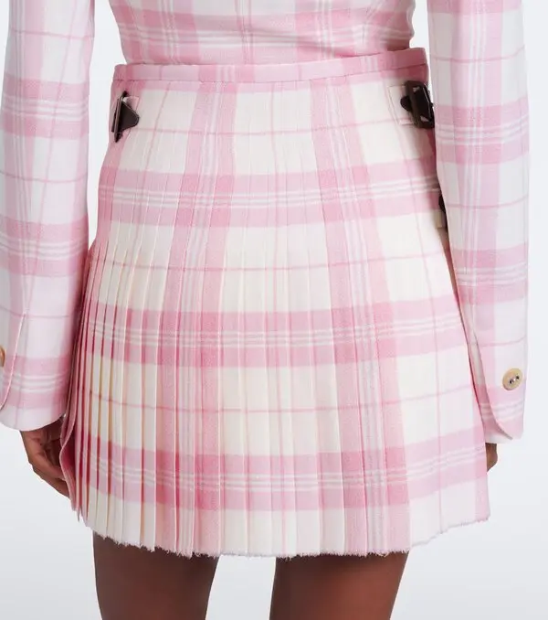 VIVIENNE WESTWOOD Plaid Wool-blend Miniskirt