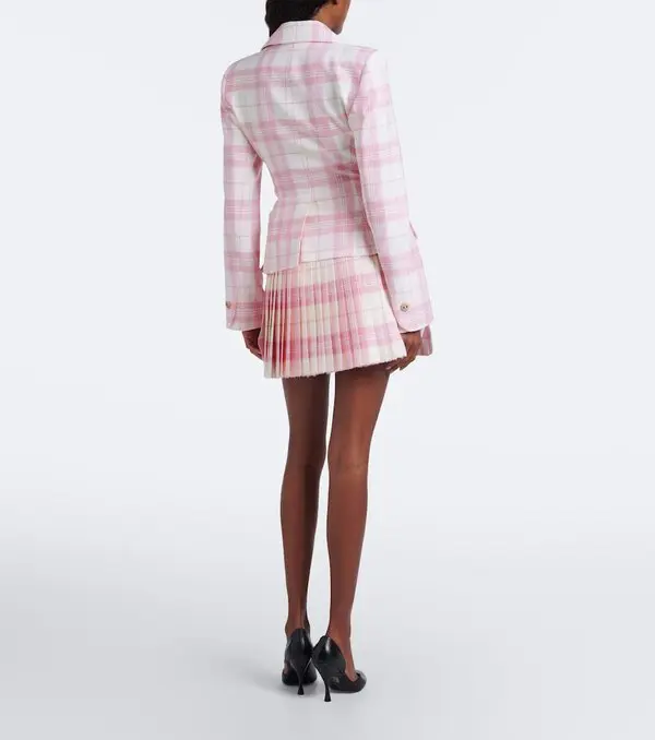 VIVIENNE WESTWOOD Plaid Wool-blend Miniskirt