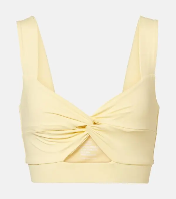NORBA Shell Cutout Sports Bra - Yellow
