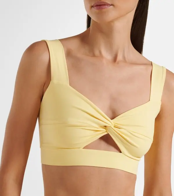 NORBA Shell Cutout Sports Bra - Yellow