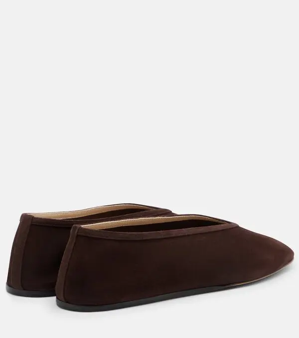 Le Monde Beryl Suede Ballet Flats - Brown