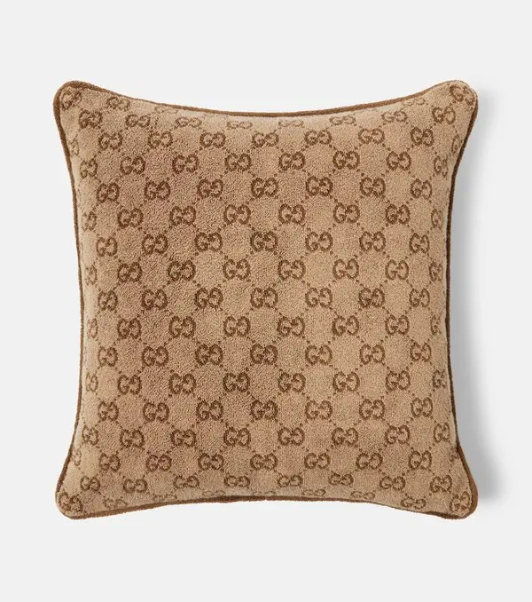 Gucci Gg Cotton Terry Cushion - Beige