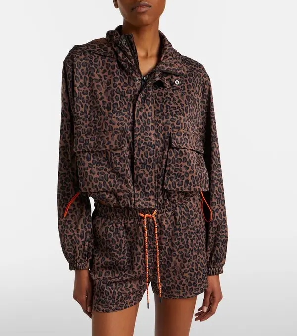The Upside Ludlow Lucky Leopard-print Running Shorts