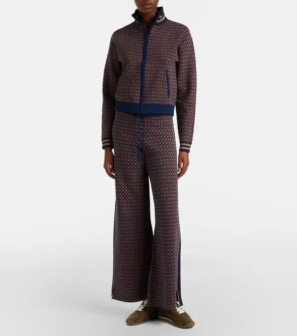 The Upside Lumiere Juniper Geometric Print Cotton-blend Sweatpants