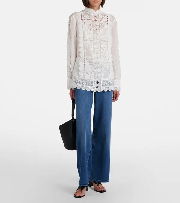 FRAME Le Slim Palazzo Wide-leg Jeans In Aubade