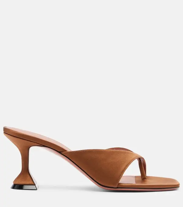 Amina Muaddi Shiona Satin Sandals