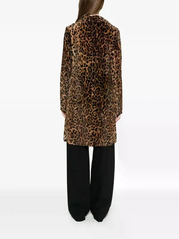 ARMA Mietta Buttoned Animal-print Coat