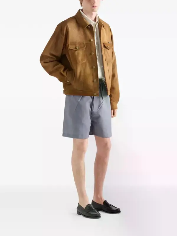 Prada Suede Jacket With Aged Finish