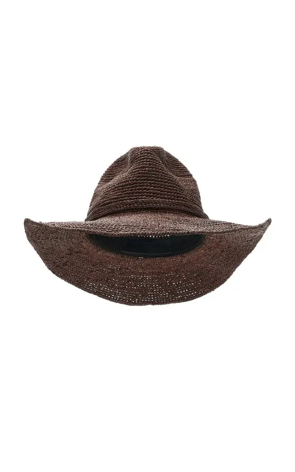 Janessa Leoné Sacha Western Straw Fedora - Brown