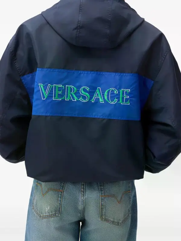 Versace Embroidered Nylon Windbreaker