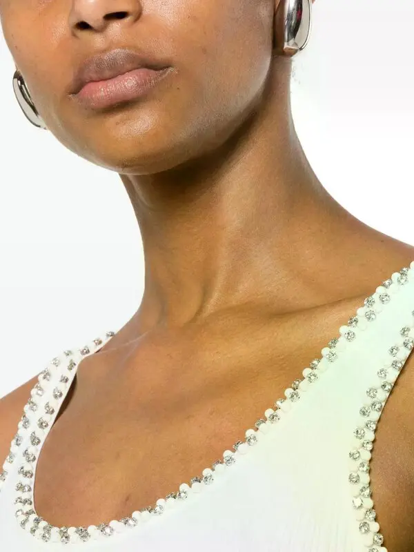 Sandro Knitted Sleeveless Dress With Bead Embellishment