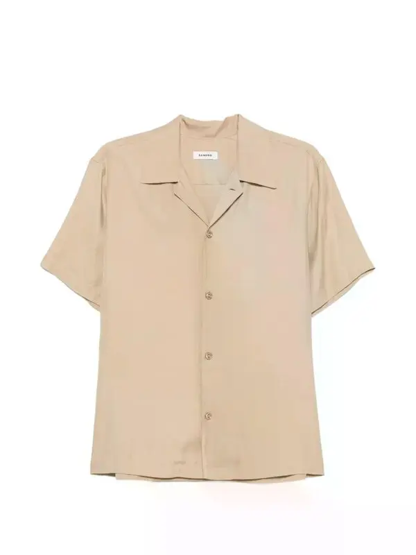 Sandro Shark-collar Short-sleeve Shirt