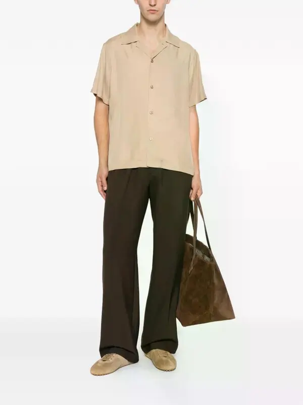 Sandro Shark-collar Short-sleeve Shirt