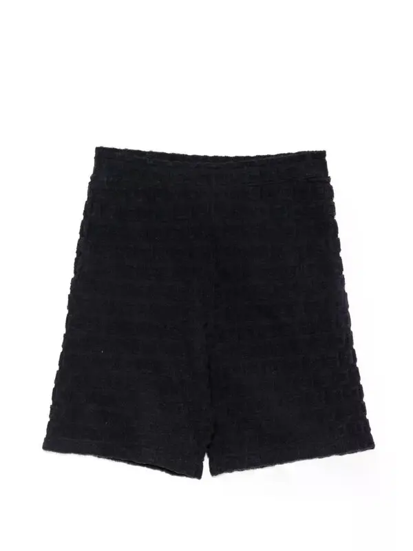 Sandro Geometric-jacquard Towelling Shorts - Blue