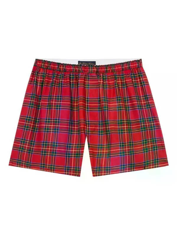 Brooks Brothers Tartan-pattern Cotton Boxer Shorts - Red