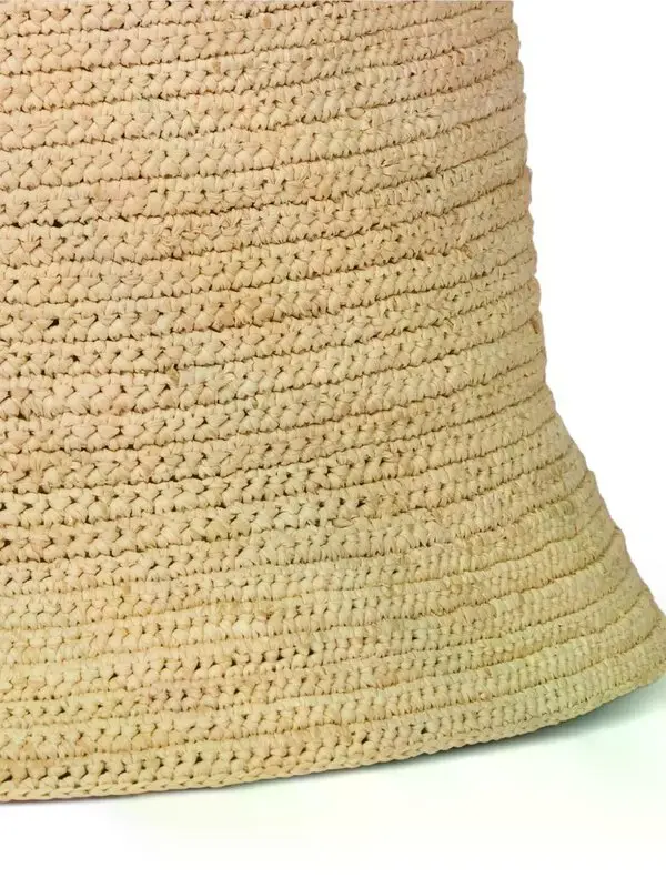 Sandro Raffia Bucket Hat - Neutrals
