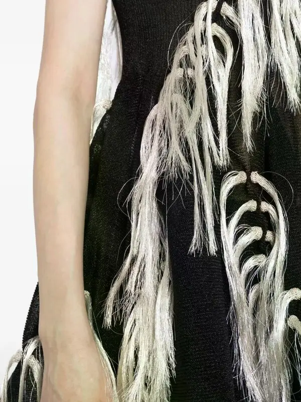 CFCL Sleeveless Top With Fringe Trim