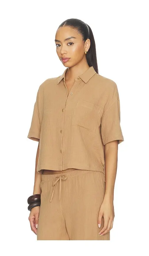 Barefoot Dreams Gauze Button-up Shirt