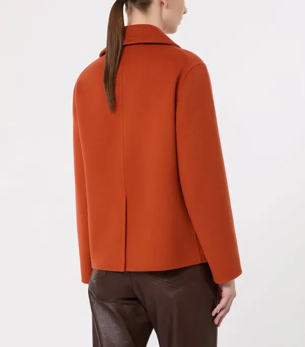 Max Mara Single-breasted Virgin Wool Jacket - Orange