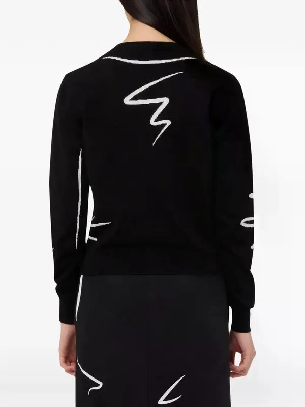 Moschino Pure Cotton Intarsia Cardigan
