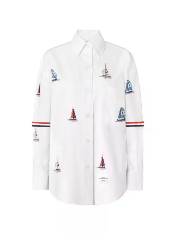 Thom Browne Sailboat Embroidery Shirt