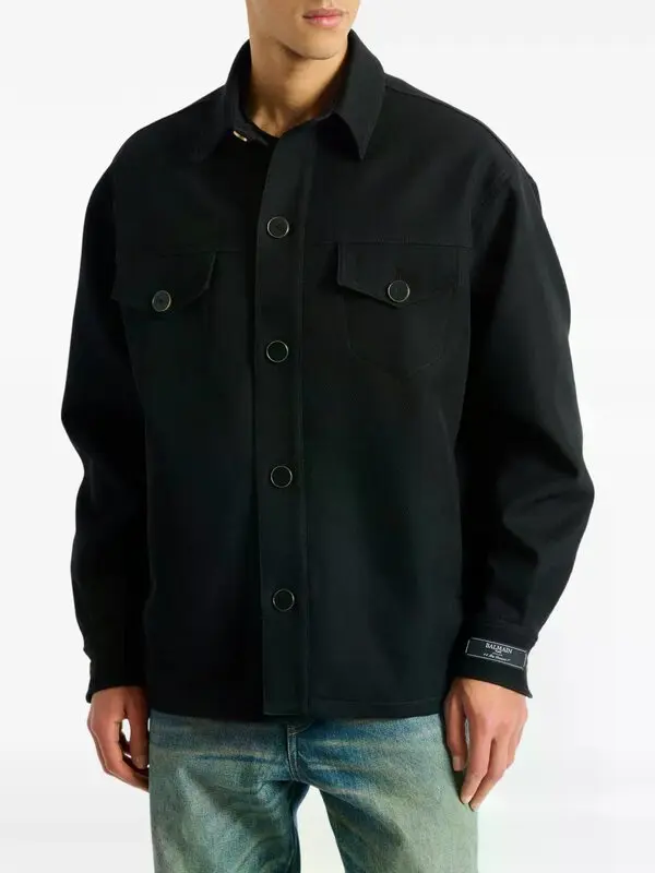 Balmain Wool Twill Overshirt
