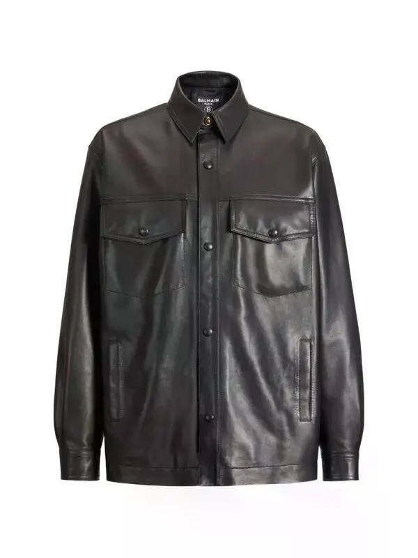Balmain Leather Overshirt