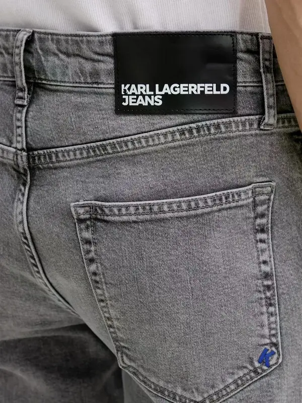 Karl Lagerfeld Logo-patch Whiskered Jeans