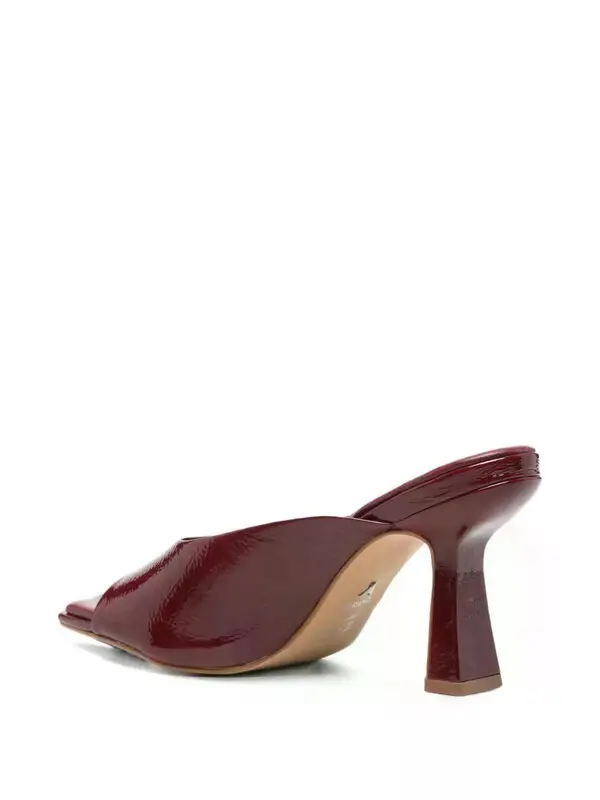 ANDREA CARRANO Patent Finish Square-toe Mules