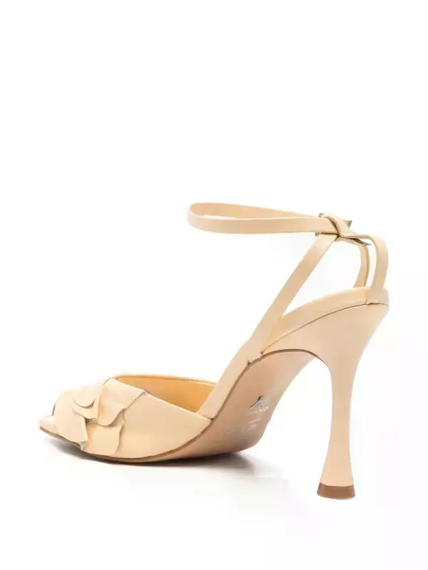 ANDREA CARRANO Ruffled Buckle-fastening Stiletto Sandals