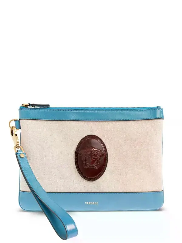 Versace Rivière Clutch Bag - Neutrals