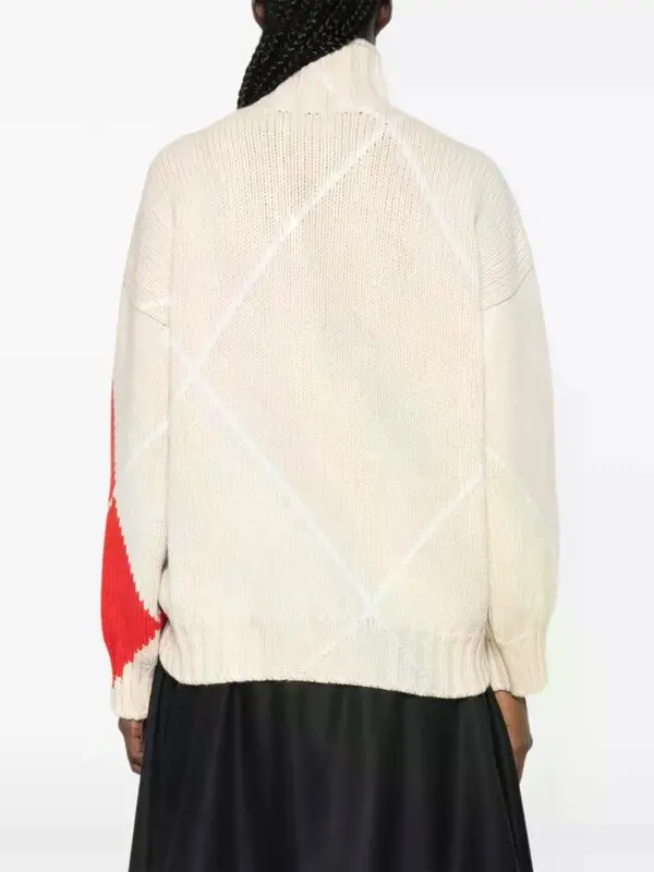 JW Anderson Argyle-knit High-neck Sweater