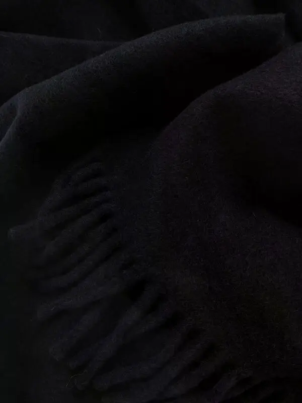Max Mara Fringed Logo-embroidered Scarf