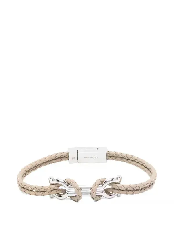 FERRAGAMO Gancini Cord Bracelet - Silver