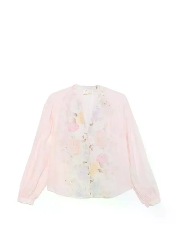 MC2 SAINT BARTH Liona Floral Print Blouse