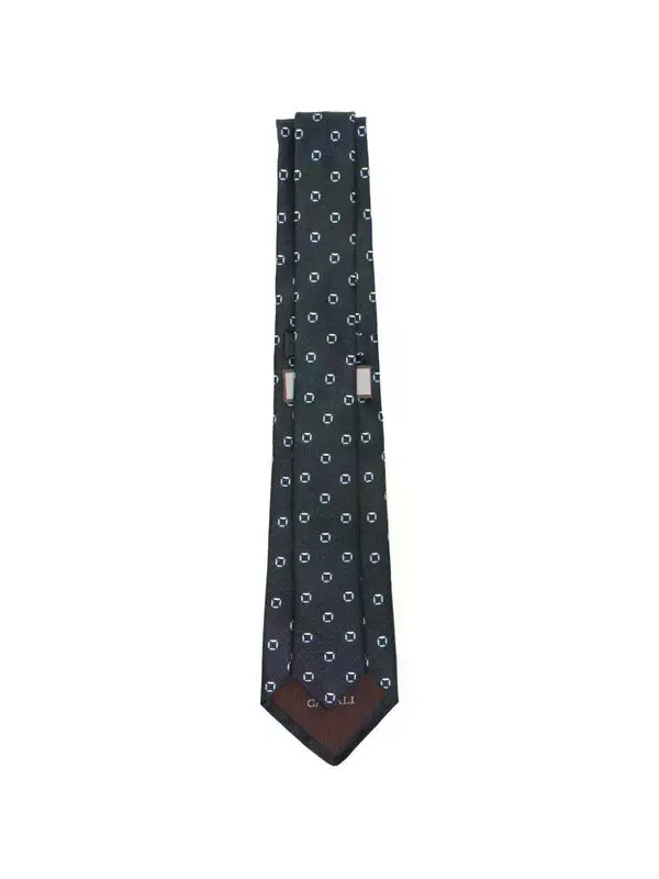 Canali Geometric Pattern Tie - Blue