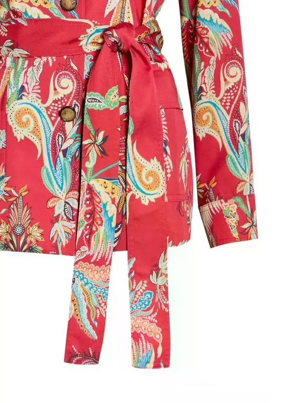 Etro Paisley-print Belted Jacket