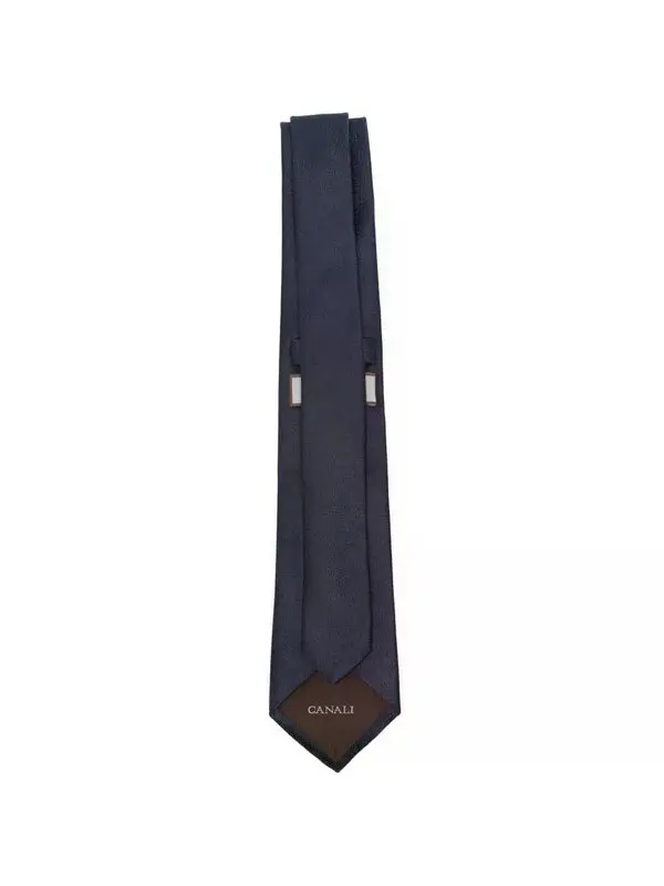 Canali Textured Finish Neck Tie - Blue