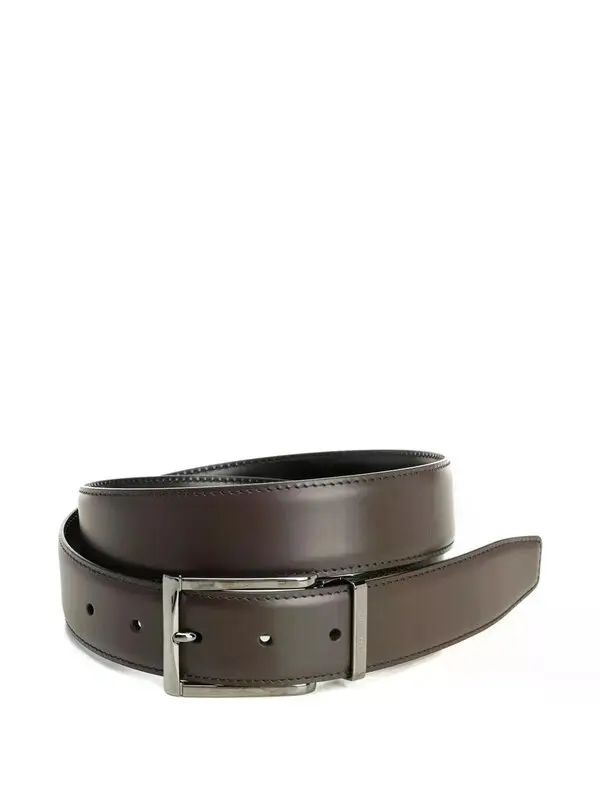 FERRAGAMO Gancini Reversible Leather Belt - Brown